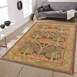 Hand Tufted Persian Traditional Wool Area Rugs by Allen Home | Durable | 100% Wool | Living Room, Dining Room, Bedroom, and Entryway Area Rugs | 8’ x 10’ | Mariya Green