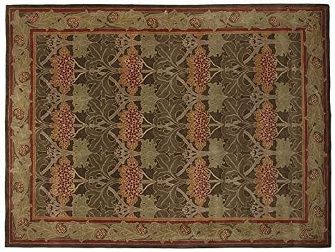 Hand Tufted Persian Traditional Wool Area Rugs by Allen Home | Durable | 100% Wool | Living Room, Dining Room, Bedroom, and Entryway Area Rugs | 8’ x 10’ | Mariya Green