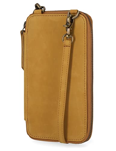 Timberland womens Wallet RFID Leather Crossbody Phone Bag, Wheat (Nubuck), One Size US