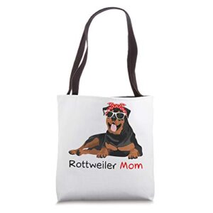 rottweiler mom bandana womens rottweiler dog tote bag