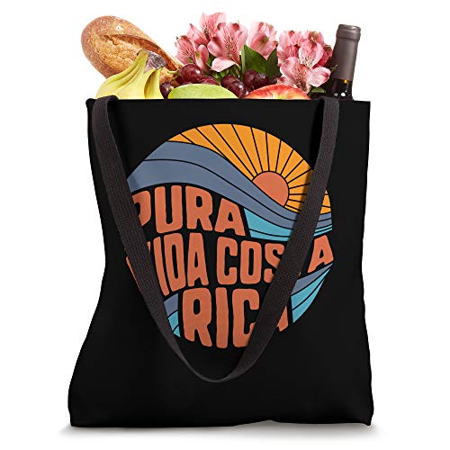 Pura Vida Costa Rica Vintage Sunset Surfing Summer Vacation Tote Bag