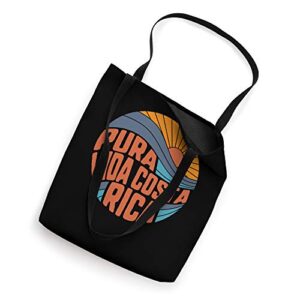 Pura Vida Costa Rica Vintage Sunset Surfing Summer Vacation Tote Bag