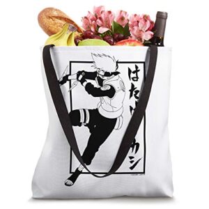 Naruto Shippuden Kakashi with Vertical Kanji Tote Bag