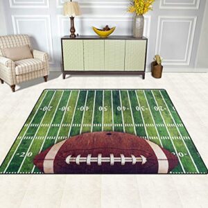 ALAZA Grunge American Football Field Non Slip Area Rug 5' x 7' for Living Dinning Room Bedroom Kitchen Hallway Office Modern Home Decorative