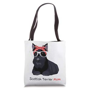 scottish terrier mom bandana womens scottie dog tote bag