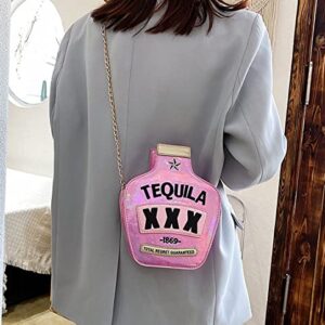 QZUnique Laser Handbag Women's PU Sequins Bucket Bag Embroidery Crossbody Bag Zipper Closure Shoulder Bag