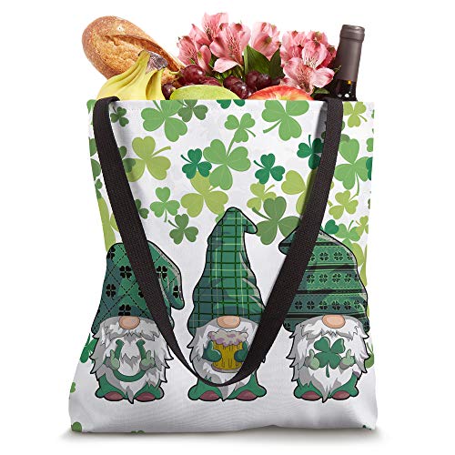 St Patricks Day Tote Bag Gnomes Green Buffalo Plaid Tote Bag