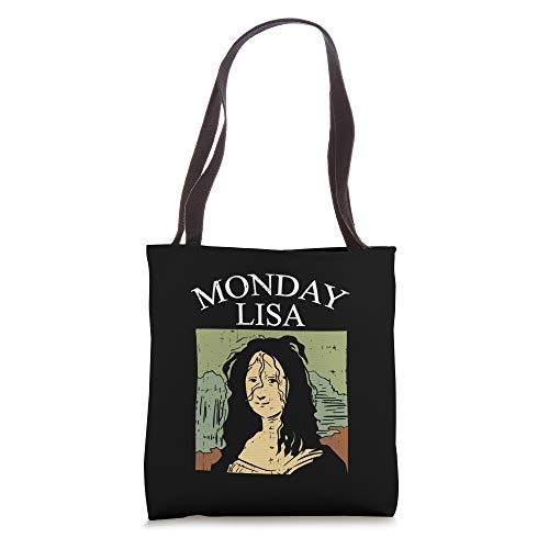 Monday Lisa Funny Monalisa Pun Meme Art Parody Painter Gift Tote Bag