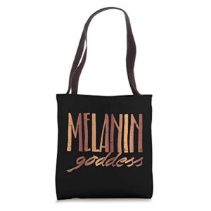 melanin goddess black queen african american women girl gift tote bag