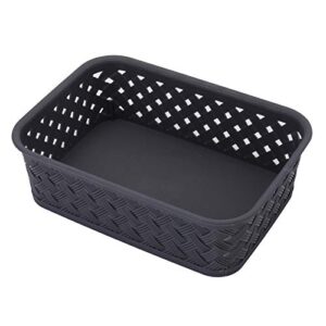 Bekith 9-Pack Small Plastic Storage Basket, Woven Basket Bin for Closet Organization, De-Clutter, Accessories, Toys, Cleaning Products, 7.7" x 5.4" x 2.4"