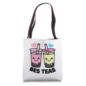 bes teas cute kawaii boba drinks tote bag