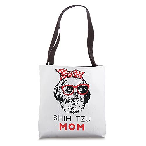 Shih Tzu Mom Funny Pet Dog Lover Bandana Mothers Day Women Tote Bag