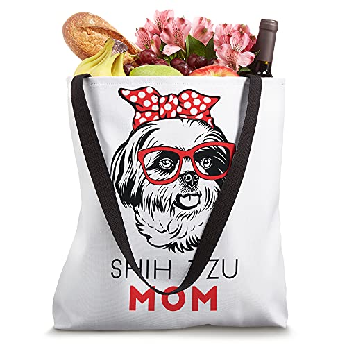 Shih Tzu Mom Funny Pet Dog Lover Bandana Mothers Day Women Tote Bag