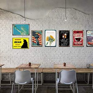 Breeds of Cattle Poster Retro Painting Tin Sign for Street Garage Family Restaurant Cafe Bar People Cave Farm Wall Decoration Crafts Metal Tin Sign 12x16inch