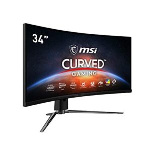 MSI MPG ARTYMIS 343CQR, 34" Gaming Monitor, 3440 x 1440 (UWQHD), VA, 165Hz, FreeSync Premium, HDR 400, HDMI, Displayport, USB C, Tilt, Swivel, Height Adjustable