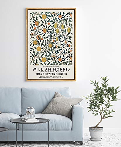 IDEA4WALL Framed Canvas Print Wall Art Cotton Prints Exhibition Poster Master Artist William Morris Nature Wilderness Oil Painting Impressionism for Living Room, Bedroom, Office - 16"x24" Natural