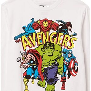 Amazon Essentials Disney | Marvel | Star Wars Boys' Long-Sleeve T-Shirts, Pack of 2, Marvel Avengers, X-Small