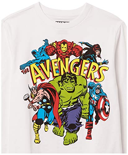 Amazon Essentials Disney | Marvel | Star Wars Boys' Long-Sleeve T-Shirts, Pack of 2, Marvel Avengers, X-Small