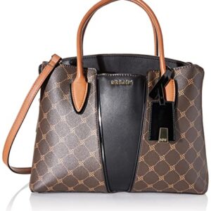 NINE WEST Lorraine LRG Jet Set Satchel, Dk Bourbon Multi