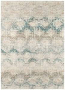 addison bravado abstract chevron linen power loomed 5′ x 7’6″ area rug