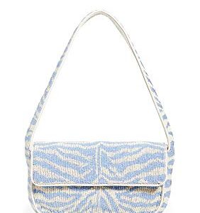 STAUD Women's Tommy Bag, Light Blue/Cream, One Size