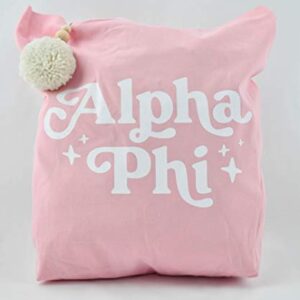 Sorority Shop Alpha Phi Retro Pom Pom Tote Bag