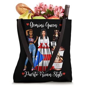 Puerto Rican Style Gemini Queen Zodiac Womens Puerto Rico Tote Bag