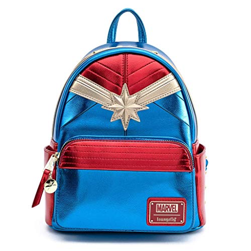 Loungefly Marvel Captain Marvel Classic Cosplay Womens Double Strap Shoulder Bag Purse