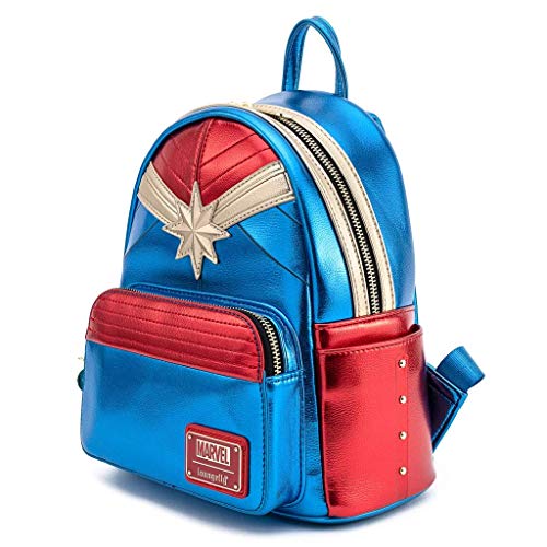 Loungefly Marvel Captain Marvel Classic Cosplay Womens Double Strap Shoulder Bag Purse