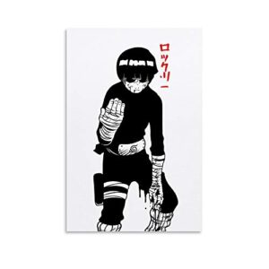 jinghang minimalist anime rock lee poster decorative painting canvas wall art living room posters bedroom painting 12x18inch(30x45cm)