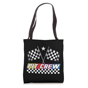 pit crew racing day for stock car race day parties tote bag