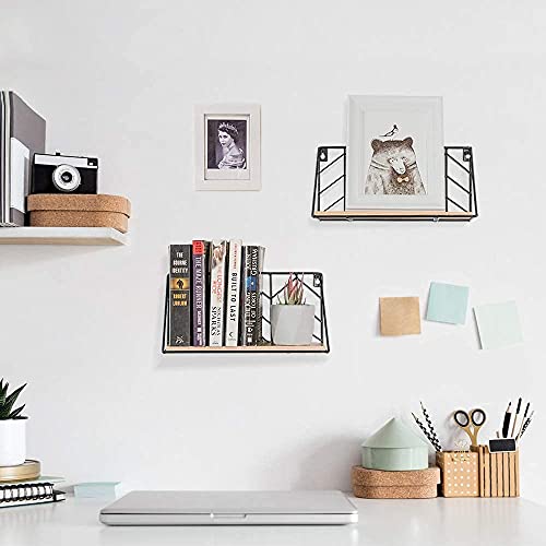 TIMEYARD Floating Shelves Wall Mounted Set of 2 Rustic Arrow Design Wood Storage for Bedroom, Living Room, Bathroom, Kitchen, Office, etc