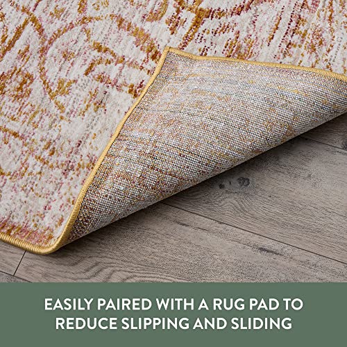 Edenbrook Area Rugs for Living Room - Cream Area Rug - Thick Pile Perfect for High Traffic Areas, 5x8 Rug