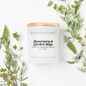 Rosemary Sage Candle | Scented Candle for Home | Highly Scented & Long Lasting Coconut Wax Luxury Candle | Medium