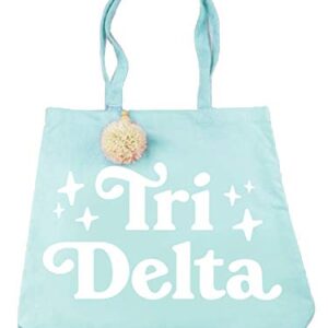 Sorority Shop Delta Delta Delta Retro Pom Pom Tote Bag