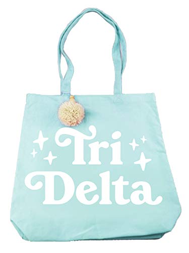 Sorority Shop Delta Delta Delta Retro Pom Pom Tote Bag