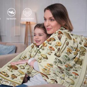 Fleece Throw Blanket for Couch - Super Soft Cozy Bed Blanket Lightweight Plush Fuzzy Mushroom Blankets and Throws for Sofa, 60 X 80 inches, Twin Size