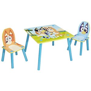 bluey furniture – includes table and 2 chairs – perfect for arts & crafts, multi color