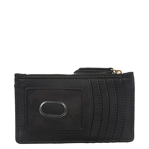 NINE WEST womens Lawson Coin CARD CASE, Black, One Size US