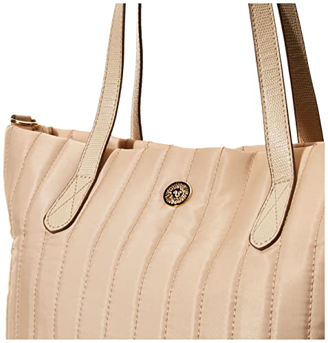 Anne Klein Quilted Nylon Medium Tote, Sandstone