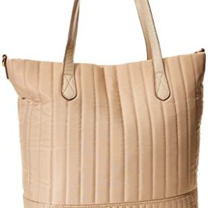 Anne Klein Quilted Nylon Medium Tote, Sandstone