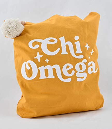 Sorority Shop Chi Omega Retro Pom Pom Tote Bag