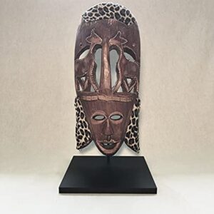 Clearco Decorative Mask STAND for African and Tribal Masks, Artifacts, Dolls, Statues, for displays, shows and art exhibits. MASK NOT INCLUDED.