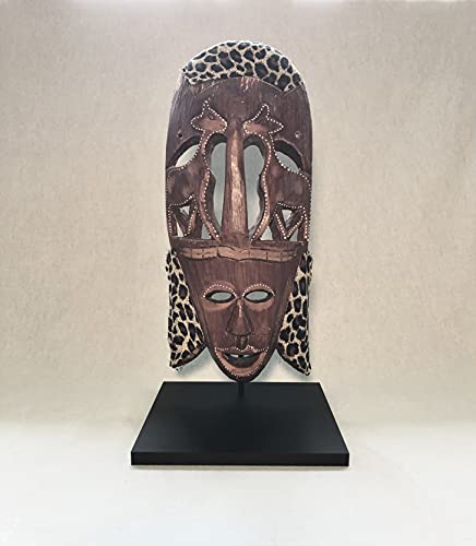 Clearco Decorative Mask STAND for African and Tribal Masks, Artifacts, Dolls, Statues, for displays, shows and art exhibits. MASK NOT INCLUDED.