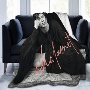 ERTER Boutique Throw Blanket -Chalamet Awesome Merch of Timothee Chalamet Super Soft Fleece,Fuzzy Plush Blanket Oversized,Thin Lightweight Blanket for All Season,Adult Black, 80inx60in Adult