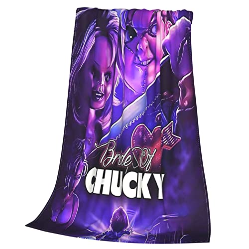 ERTER Boutique Throw Blanket -Bride of Chucky Super Soft Fleece Throw Blankets,Fuzzy Plush Blanket Oversized,Thin Lightweight Blanket for All Season 80x60 Adult, Black