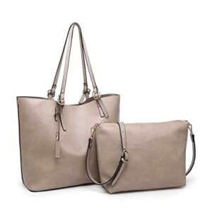 jen & co. iris tote warm grey