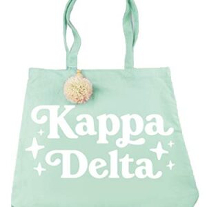 Sorority Shop Kappa Delta Retro Pom Pom Tote Bag