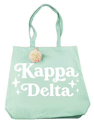 Sorority Shop Kappa Delta Retro Pom Pom Tote Bag