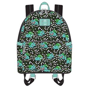 loungefly pokemon bulbasaur all over print aop womens double strap shoulder bag purse